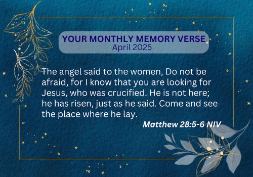Here’s your Memory Verse for April 2025 – Southside Baptist Church